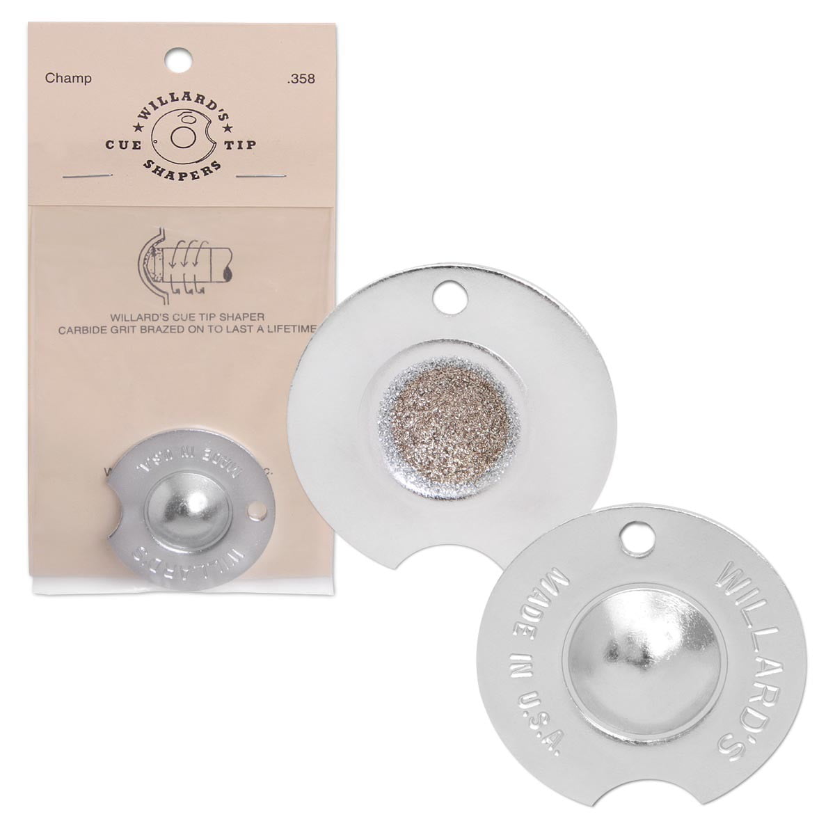 Willard's Cue Tip Shaper .358 inches Dime radius - Walmart.com