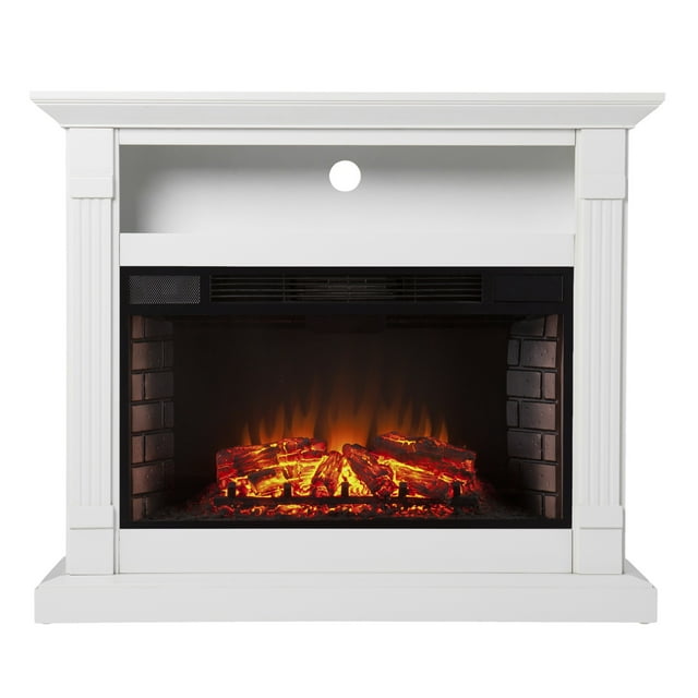 Willarton Widescreen Electric Fireplace with Media Storage in Light ...