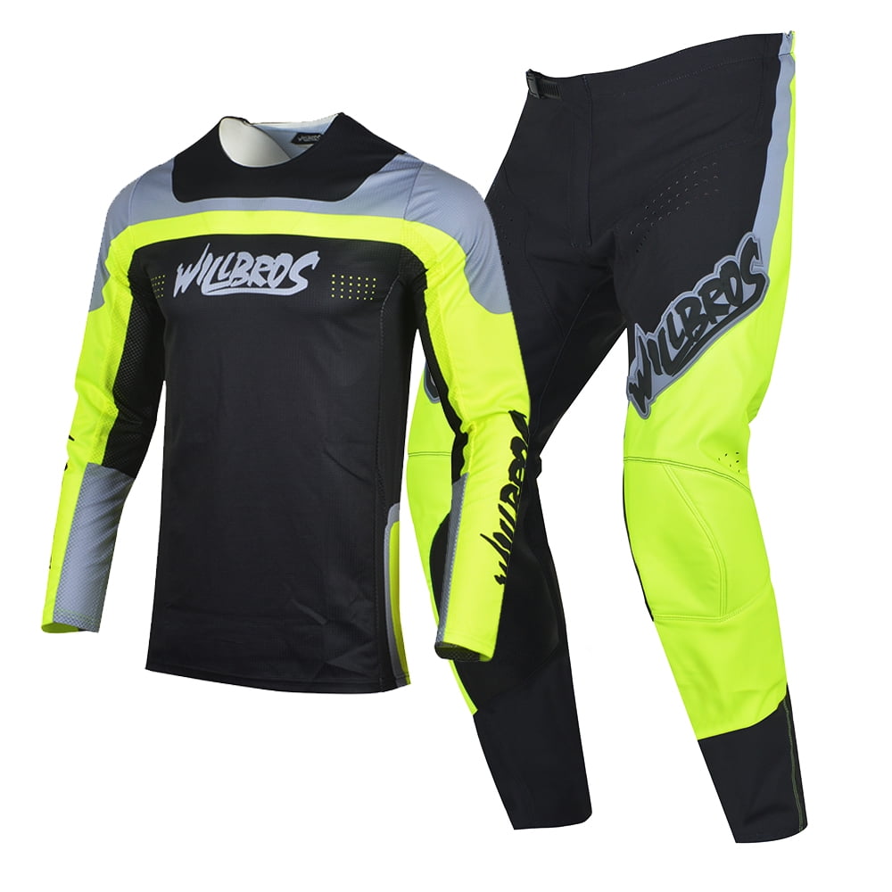 Willbros Mens Motocross Jersey Pants Combo Dirt Bike Offroad MX Gear ...
