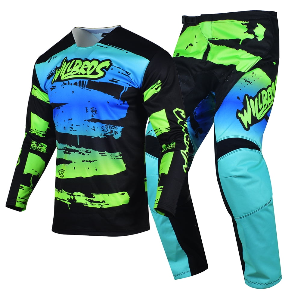 Willbros Motocross Jersey and Pant Combo Dirt Bike Gear Set Racewear MX ...