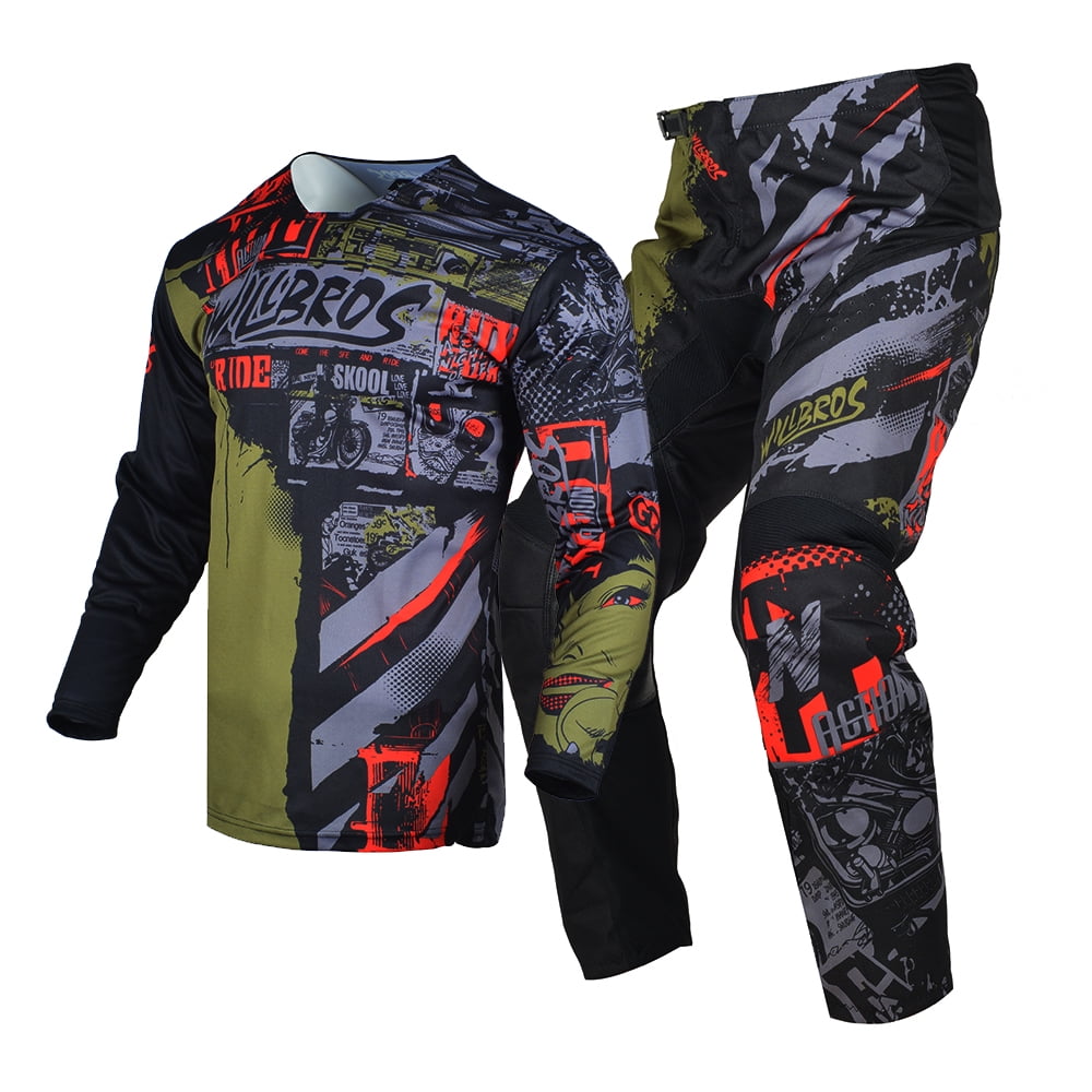 Willbros Motocross Jersey and Pant Combo MX Dirt Bike Riding Offroad ...