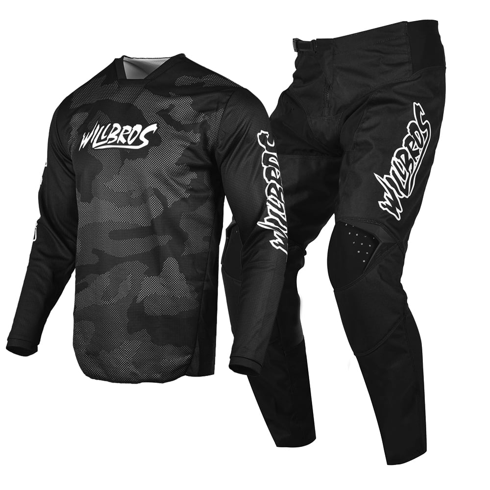 Willbros Motocross MX Jersey Pant Combo Camo Black Gear Set Cycling ...