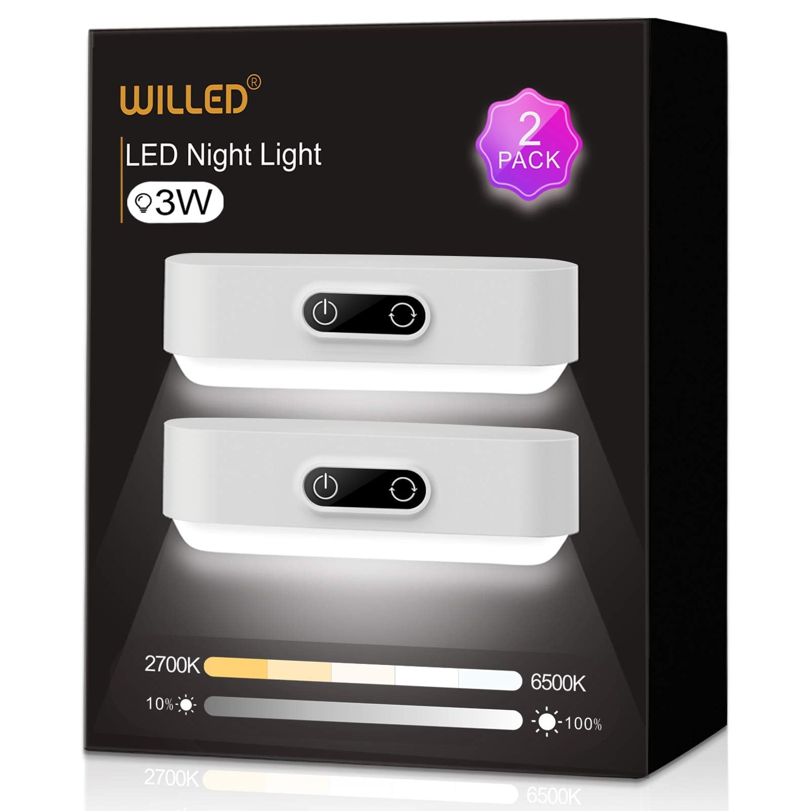 Willed 5.10" 200 lm Color Changing LED Under-Cabinet Lights, 2700K ...