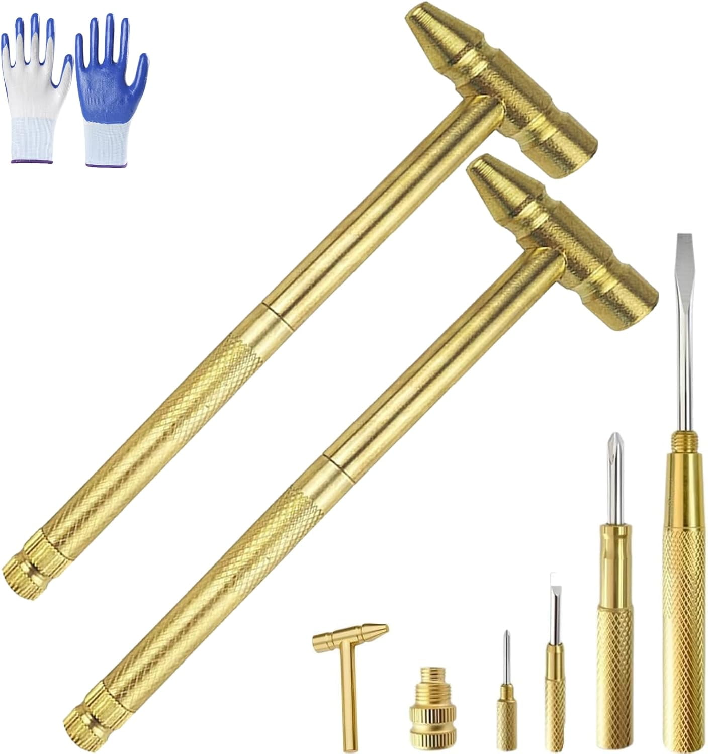 Willedup 6 in1 Micro Mini Multifunction Copper Hammer, Pocket DIY Tools ...