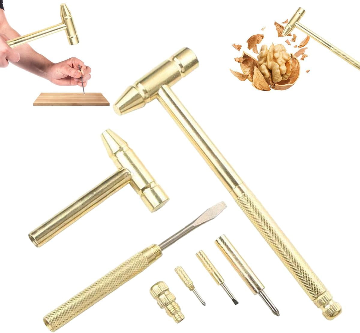 Willedup Hammer, Multifunction Mini Hammer Tools, 6 in1 Micro Manual ...