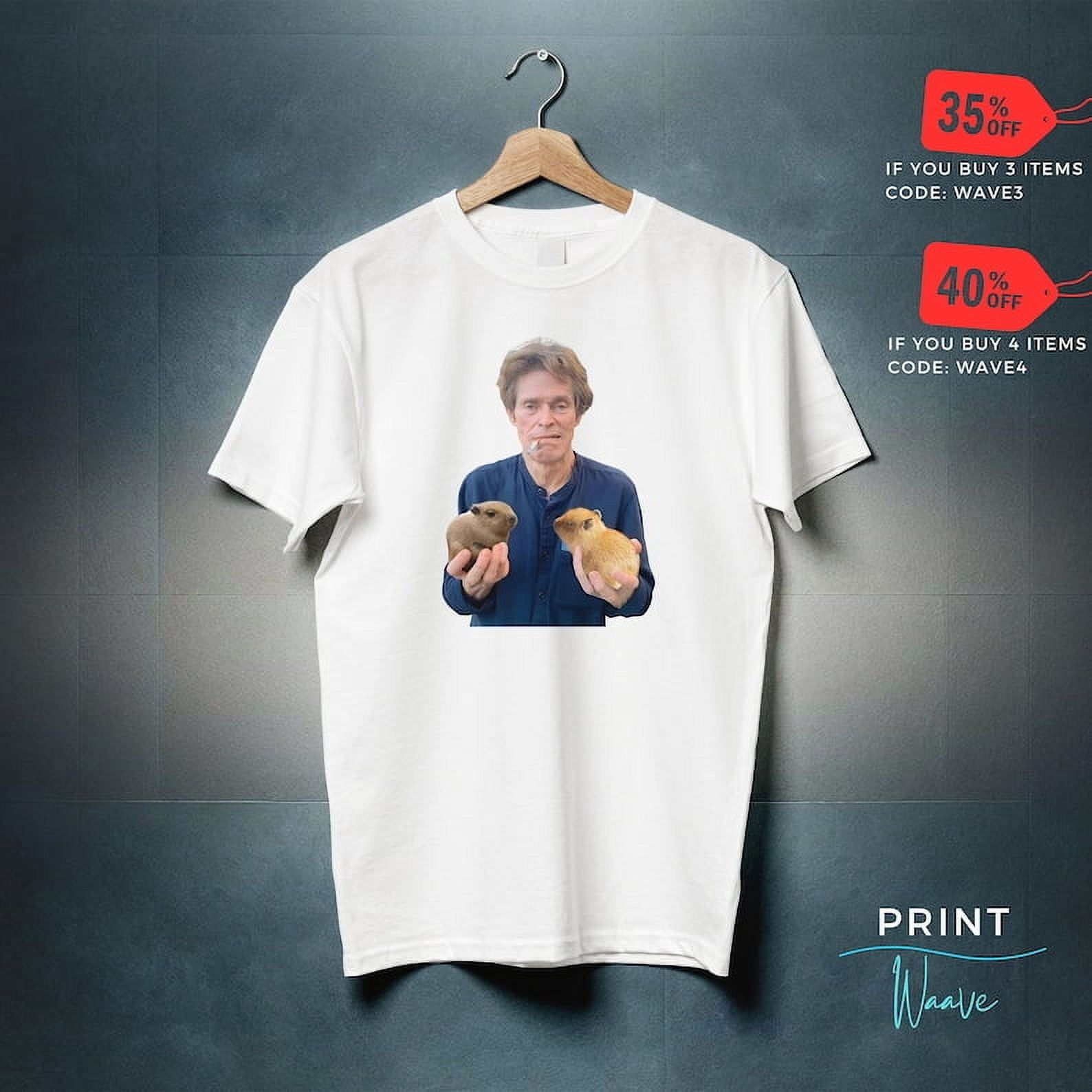 Willem Dafoe Capybaras Shirt Meme Funny, Offensive Unhinged Unethical ...