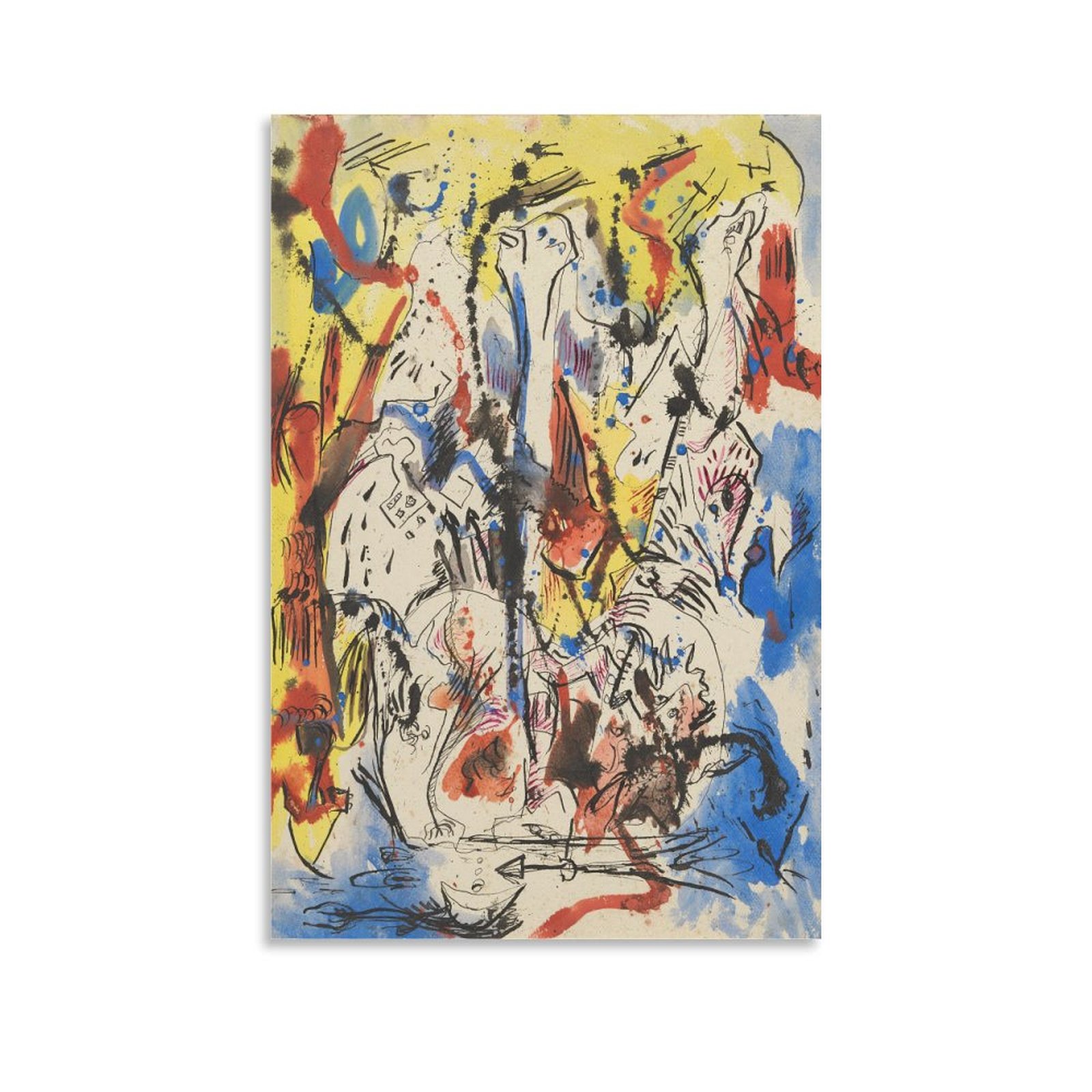 Willem De Kooning The Artist Poster Abstract Black Painting American ...