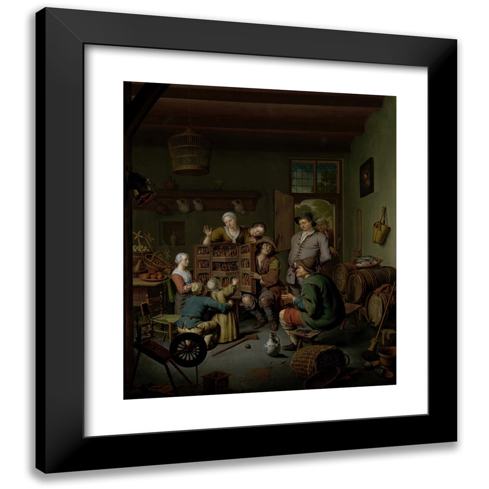 Willem Van Mieris 12x14 Black Modern Framed Museum Art Print Titled ...