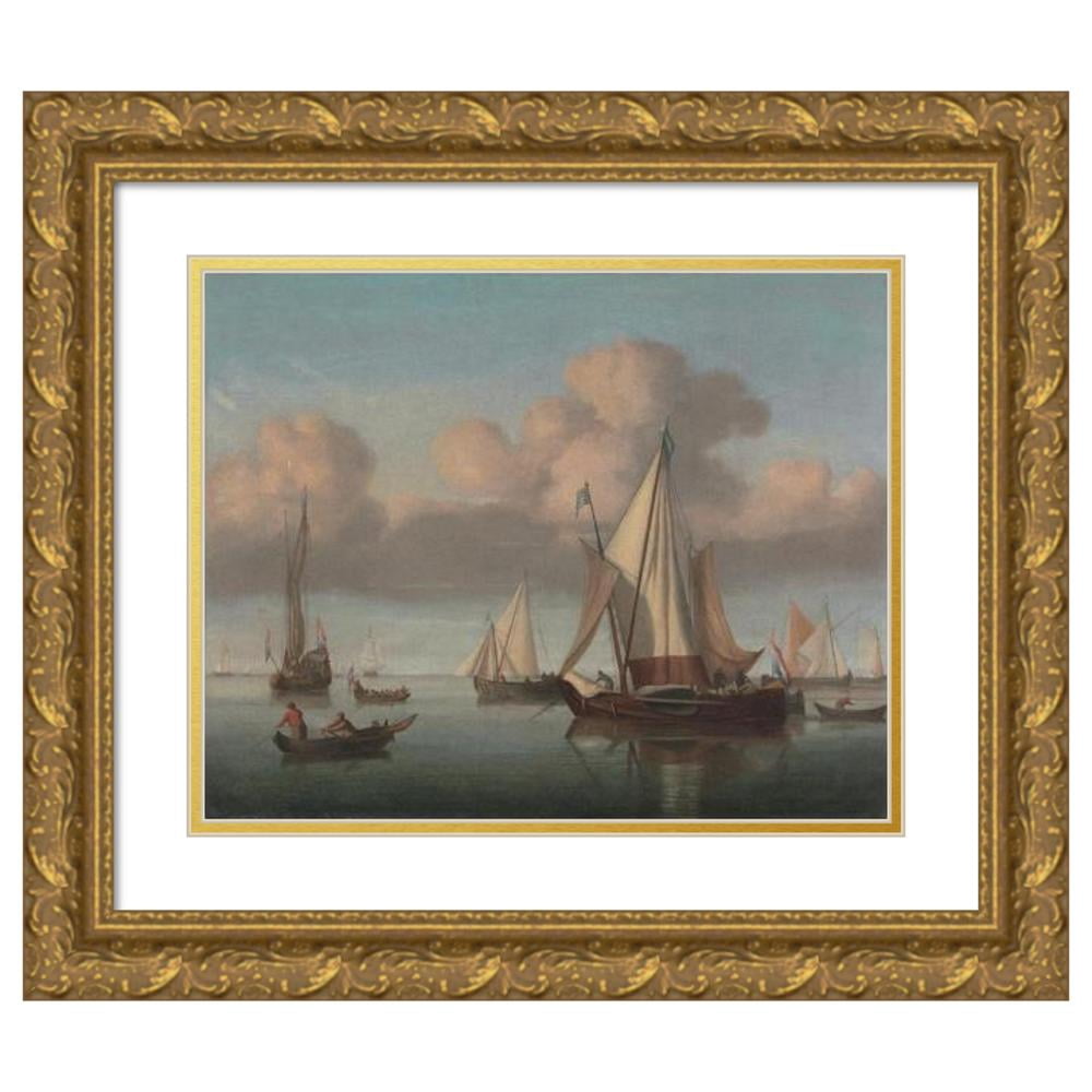 Willem van de Velde the Younger 14x12 Gold Ornate Wood Frame and Double ...