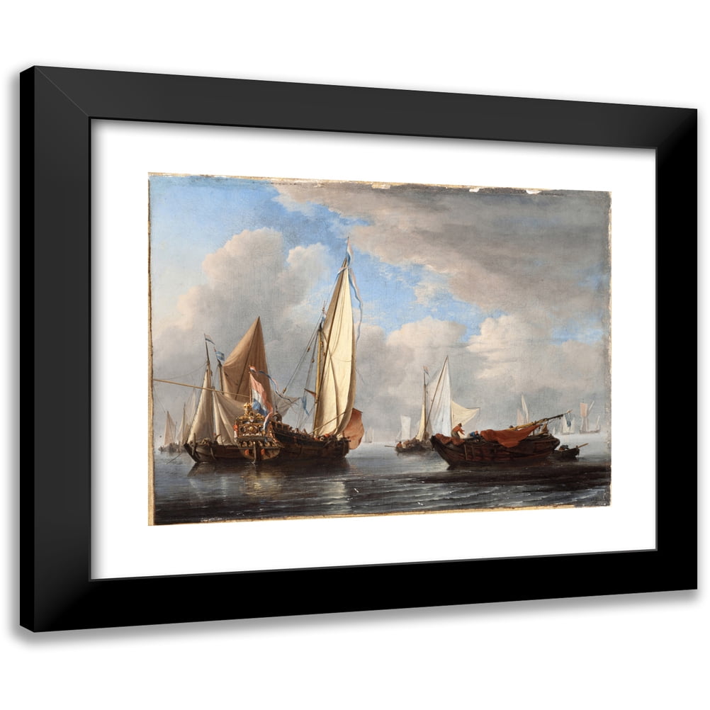 Willem van de Velde the Younger 24x19 Black Modern Framed Museum Art ...