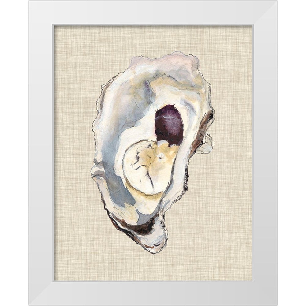 Willett, Michael 12x14 White Modern Wood Framed Museum Art Print Titled - Oyster Shell Study IV ...