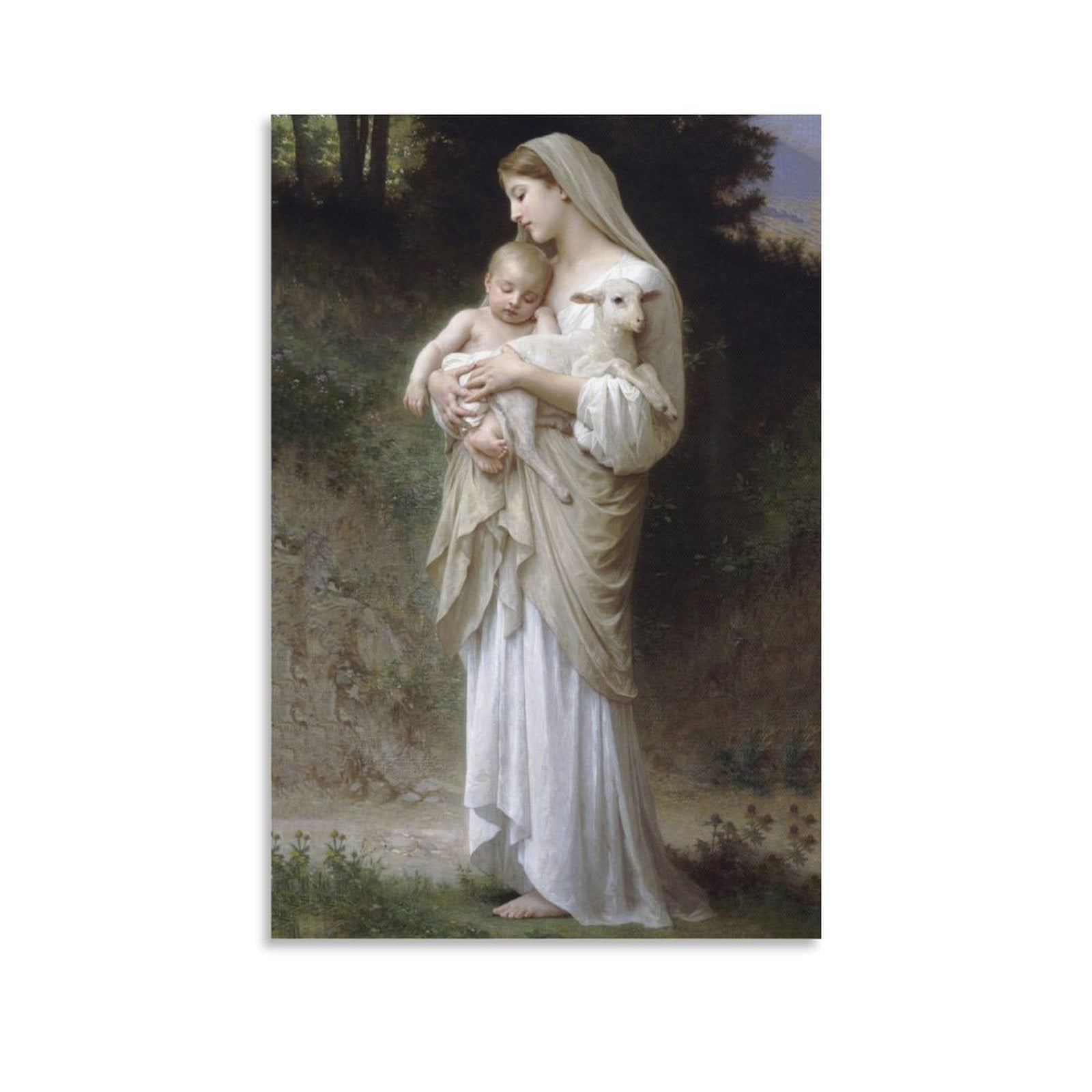 William Adolphe Bouguereau The Innocence Virgin Mary Baby Jesus Lamb ...