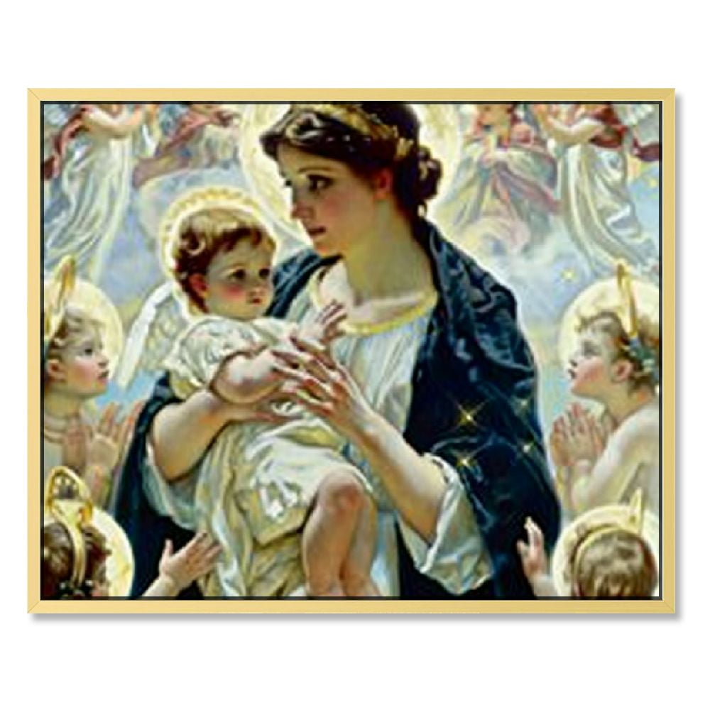 William Adolphe Bouguereau Poster - With And Child Jesus - painting for ...