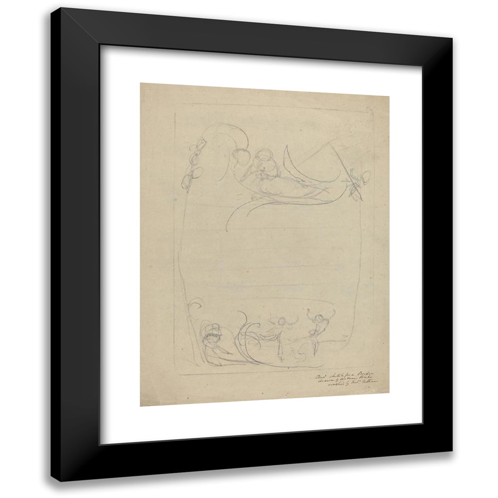 William Blake 12x14 Black Modern Framed Museum Art Print Titled - An ...