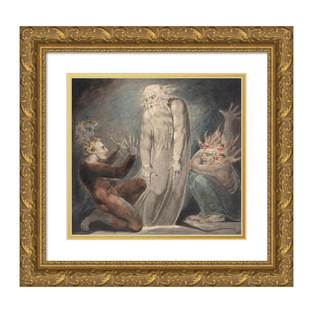 William Blake 13x12 Gold Ornate Wood Frame and Double Matted Museum Art ...