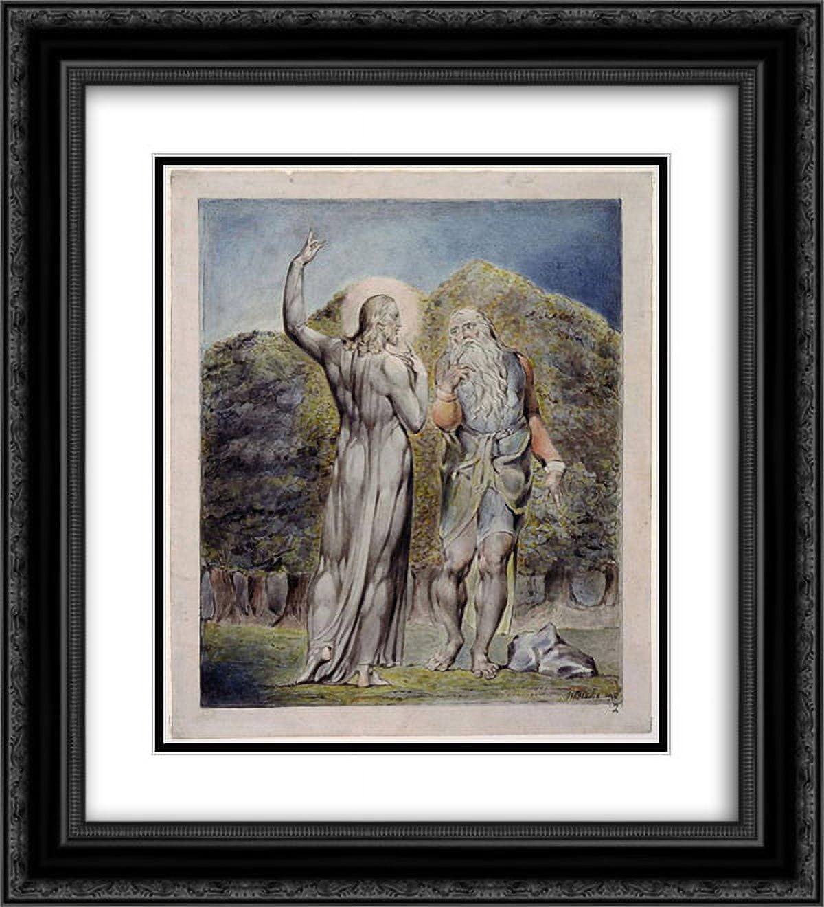 William Blake 2x Matted 20x24 Black Ornate Framed Art Print 'Christ ...