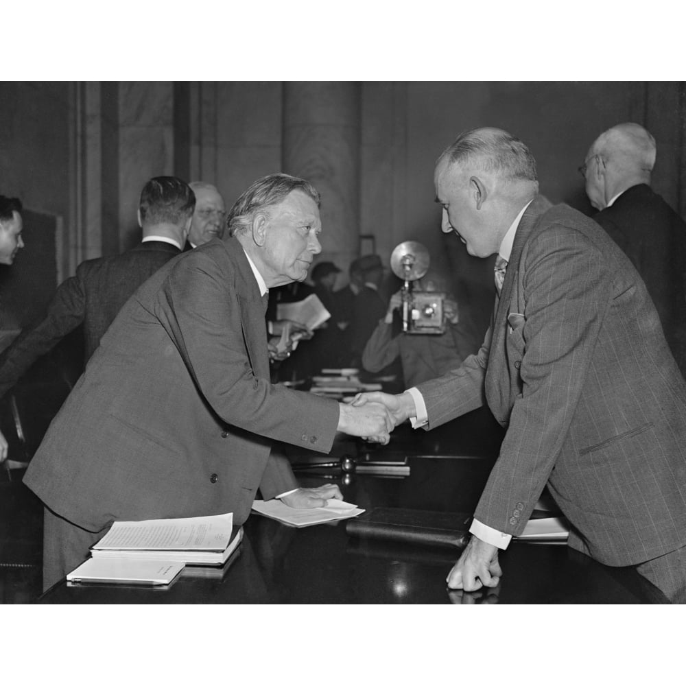 William Borah Greets Former 'Brain Truster' Raymond Moley. Mar. 23 ...