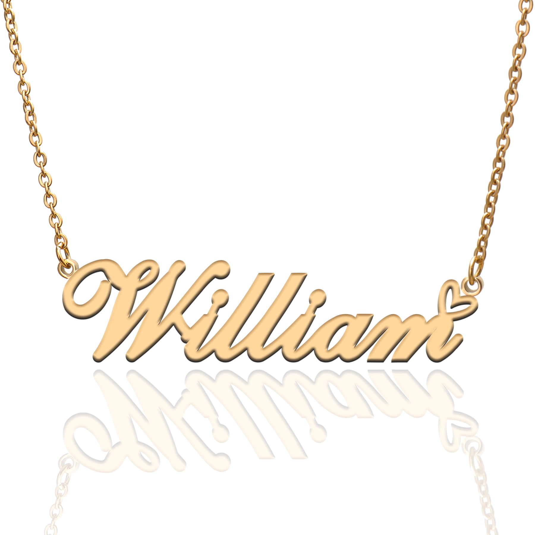 William Custom Name Necklace Customized Personalized Plated Name ...
