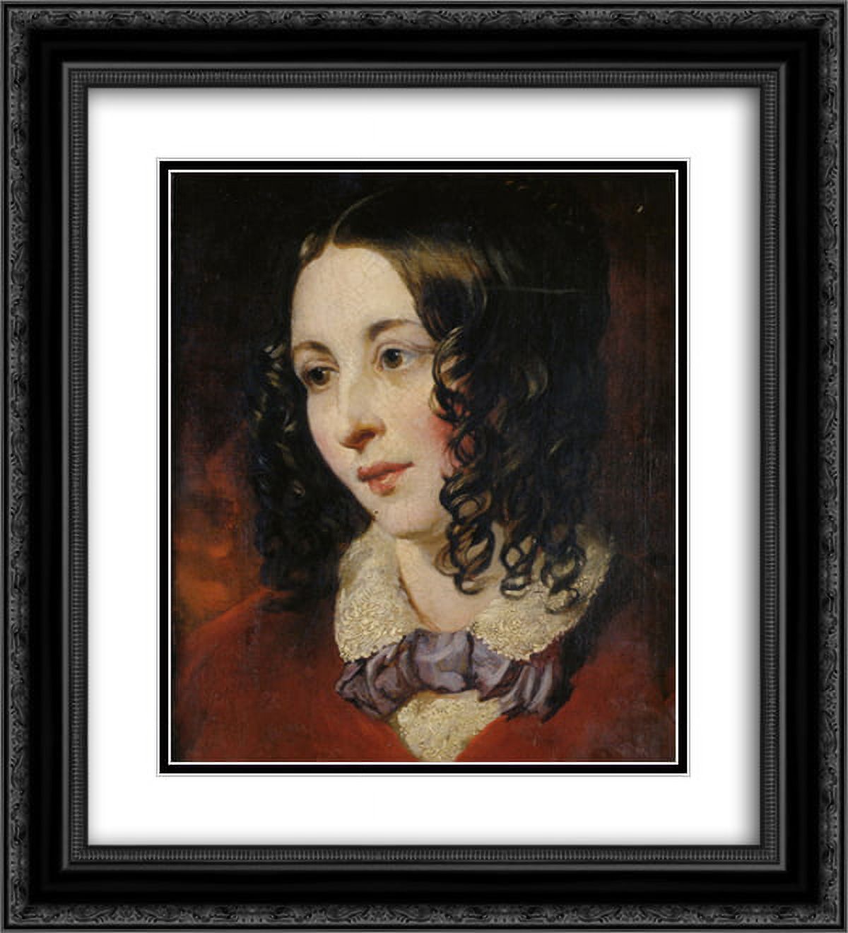 William Etty 2x Matted 20x22 Black Ornate Framed Art Print 'Portrait of ...