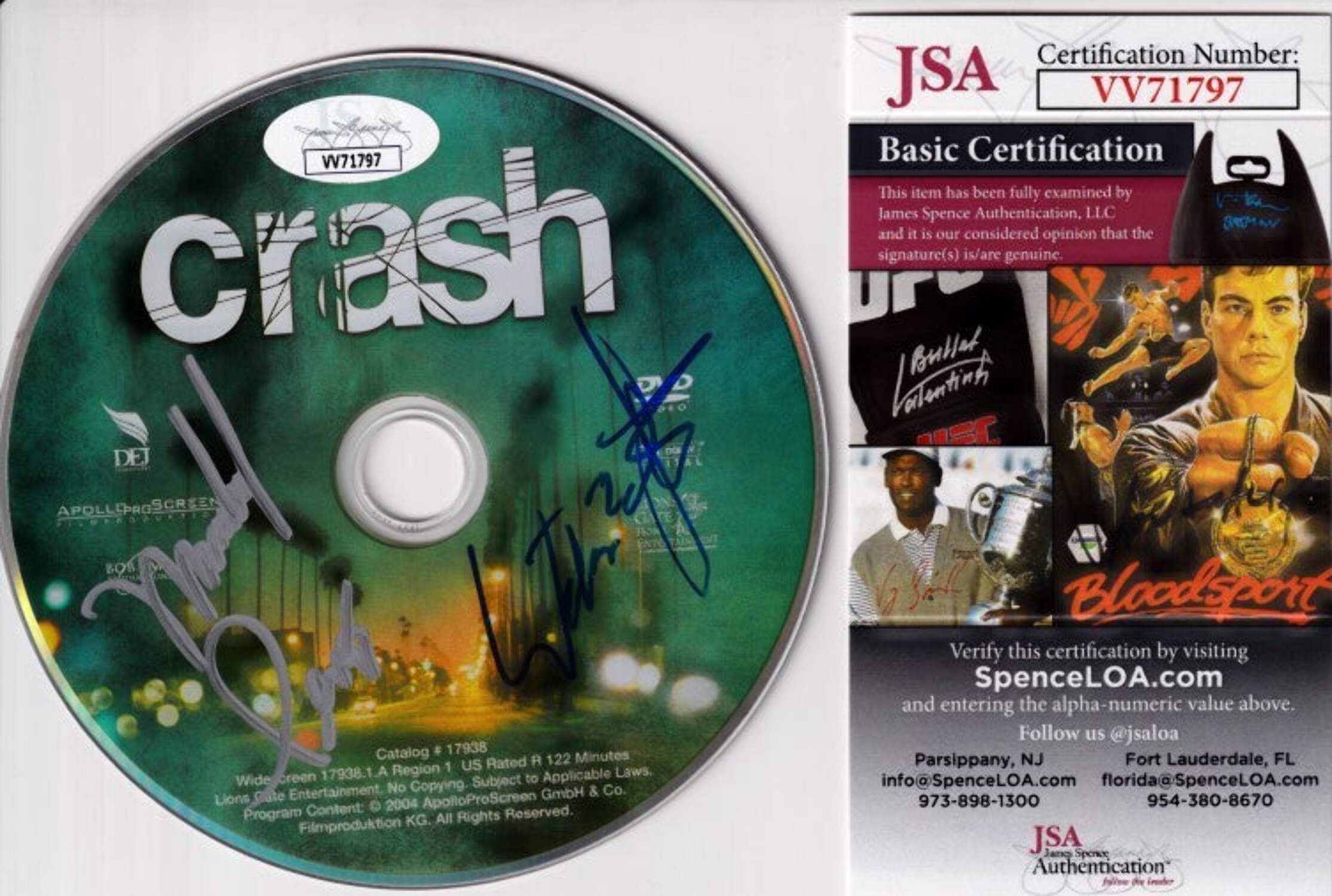 William Fichtner and Michael Pena autographed Crash movie DVD (JSA ...
