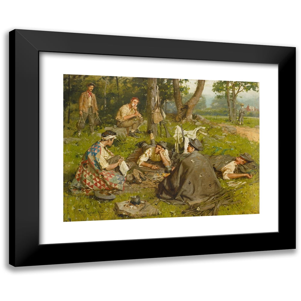William Gilbert Gaul 14x12 Black Modern Framed Museum Art Print Titled ...