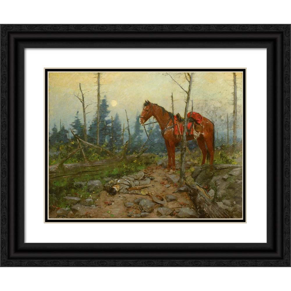 William Gilbert Gaul 24x19 Black Ornate Framed Double Matted Museum Art ...