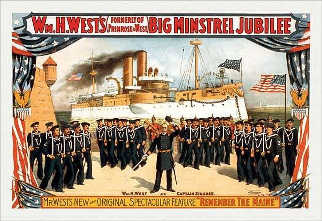 William H. West's big minstrel jubilee featuring a large band in ...