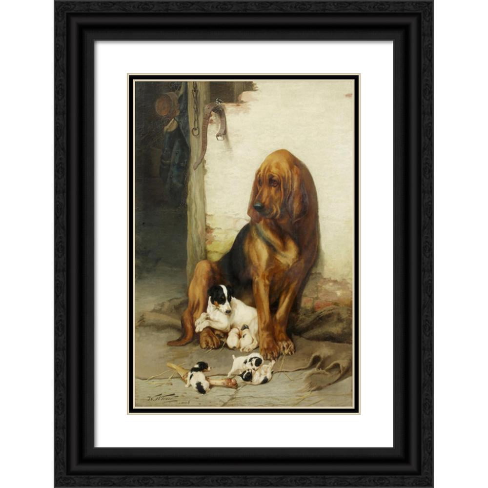 William Henry Hamilton 11x14 Black Ornate Wood Framed Double Matted ...