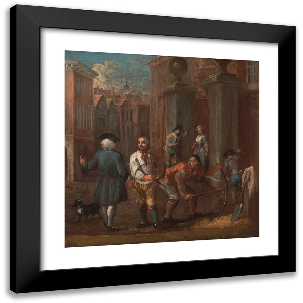 William Hogarth 12x12 Black Modern Framed Museum Art Print Titled ...