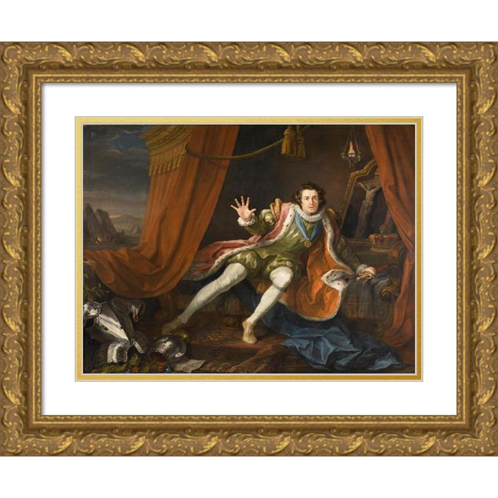 William Hogarth 14x12 Gold Ornate Wood Frame and Double Matted Museum ...