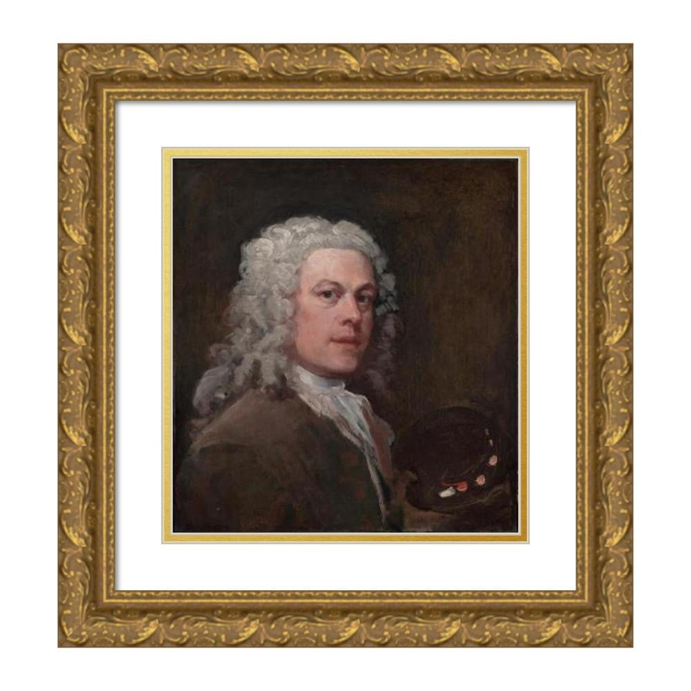 William Hogarth 15x16 Gold Ornate Wood Frame and Double Matted Museum ...
