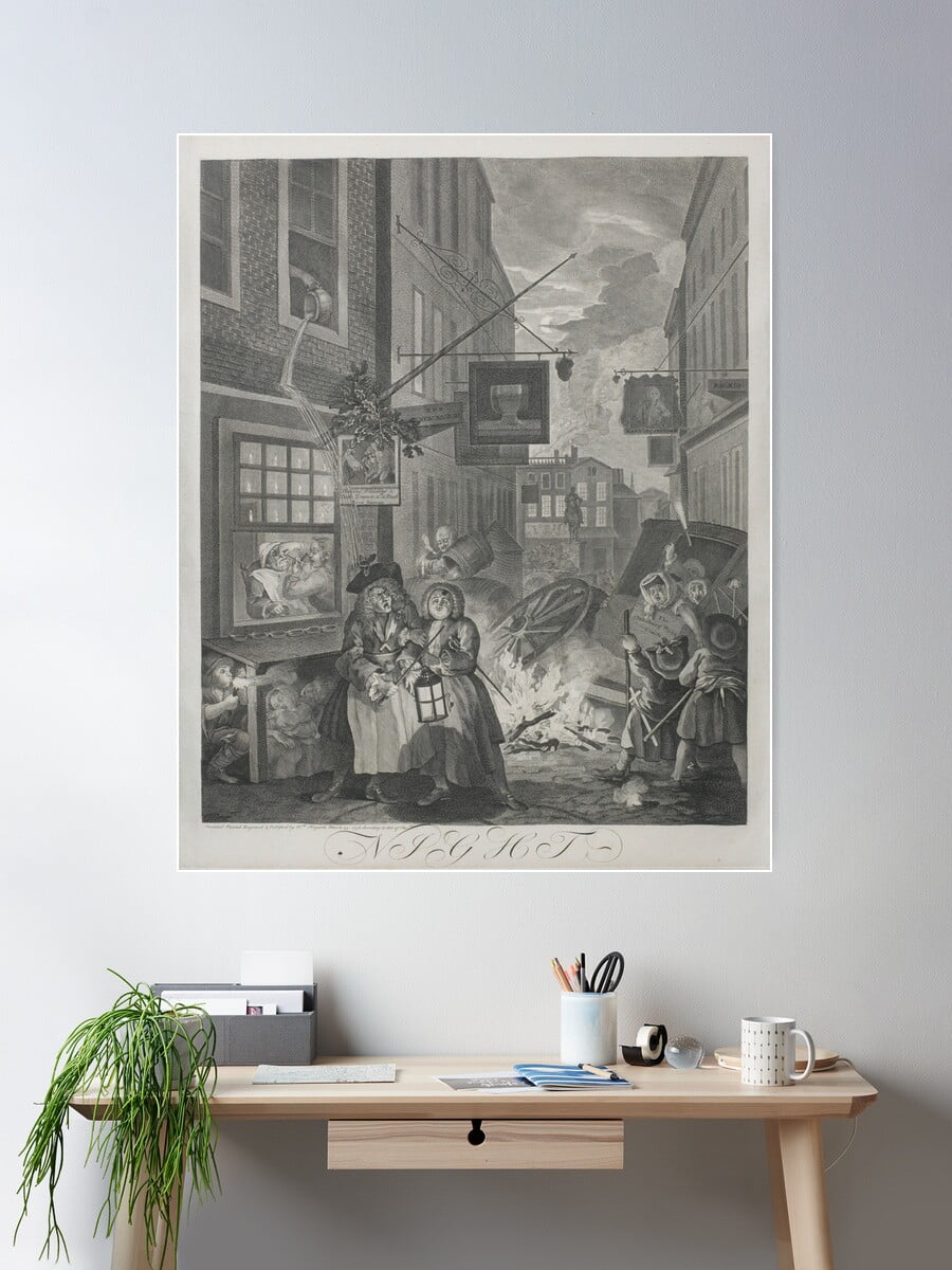 William Hogarth (1697-1764) - The Four Times Of The Day (1738) - 'Night ...