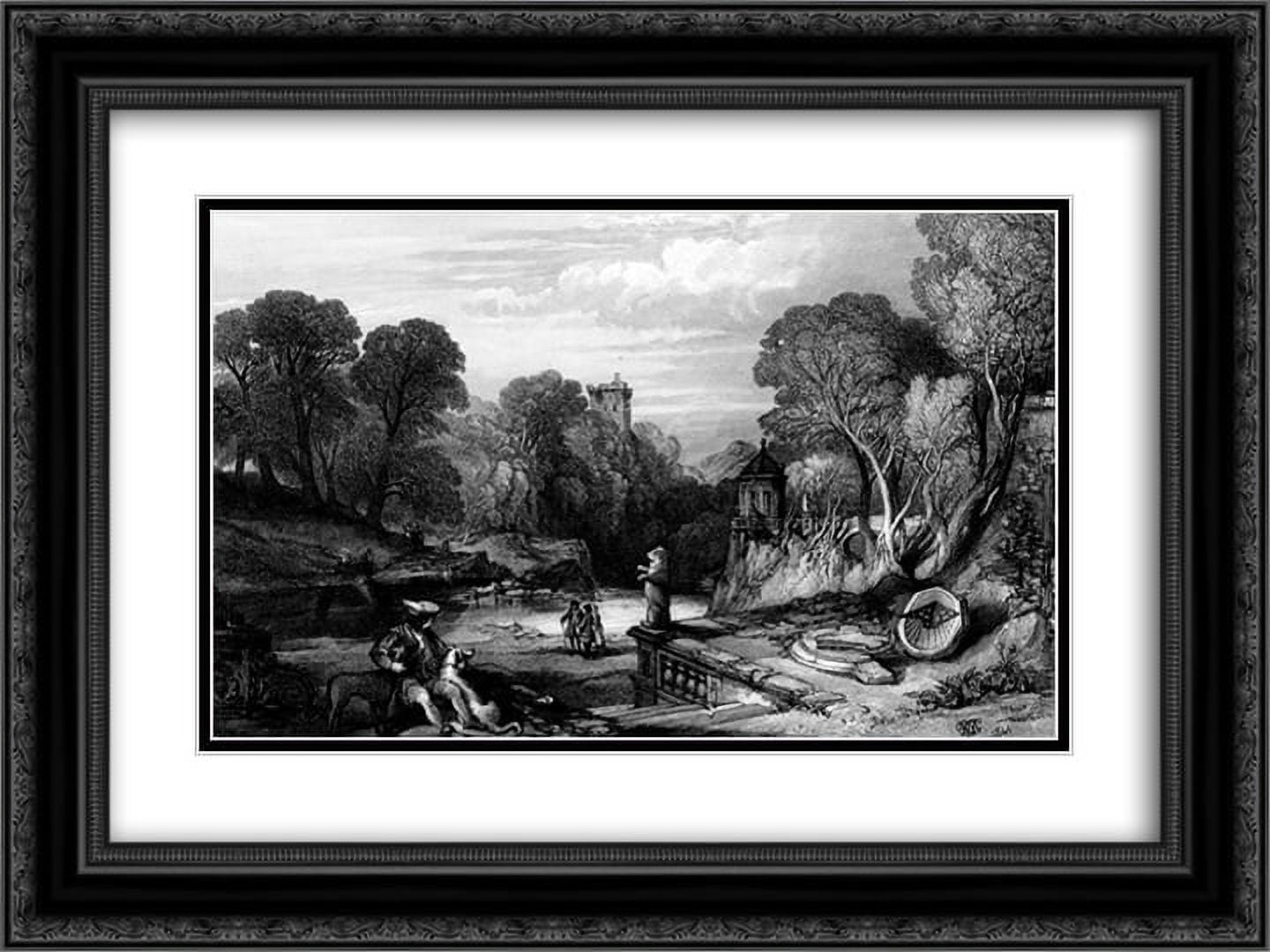William Leighton Leitch 2x Matted 24x18 Black Ornate Framed Art Print ...