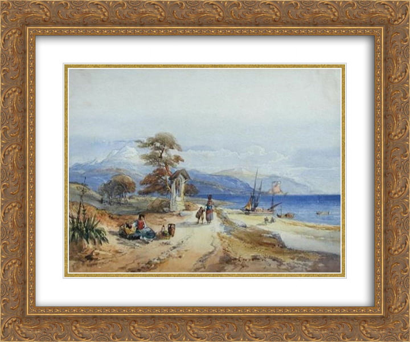 William Leighton Leitch 2x Matted 24x20 Gold Ornate Framed Art Print ...