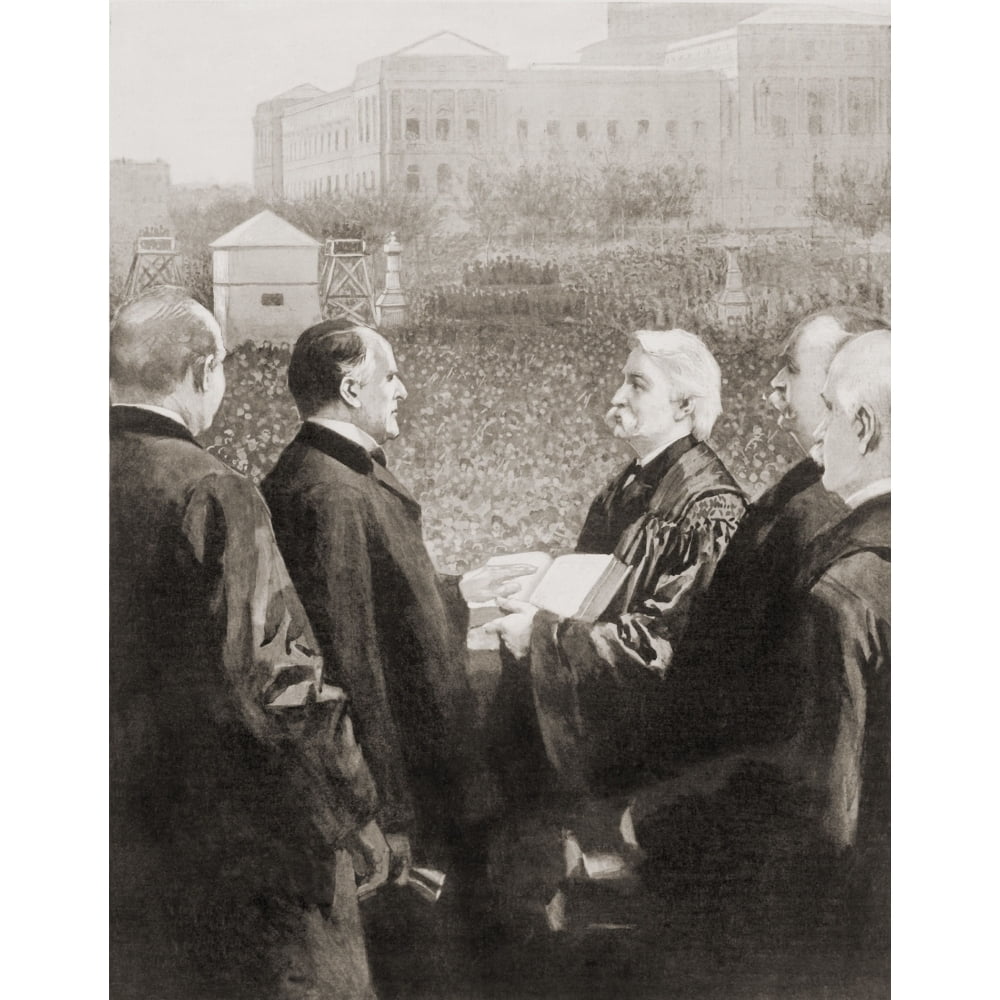 William Mckinley Takes The Oath Of Office From Chief Justice Melville Fuller History (24 x 36 ...