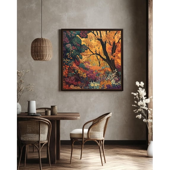 William Morris Autumn Forest Canvas Art: Vintage Botanical Décor 16x24 ...