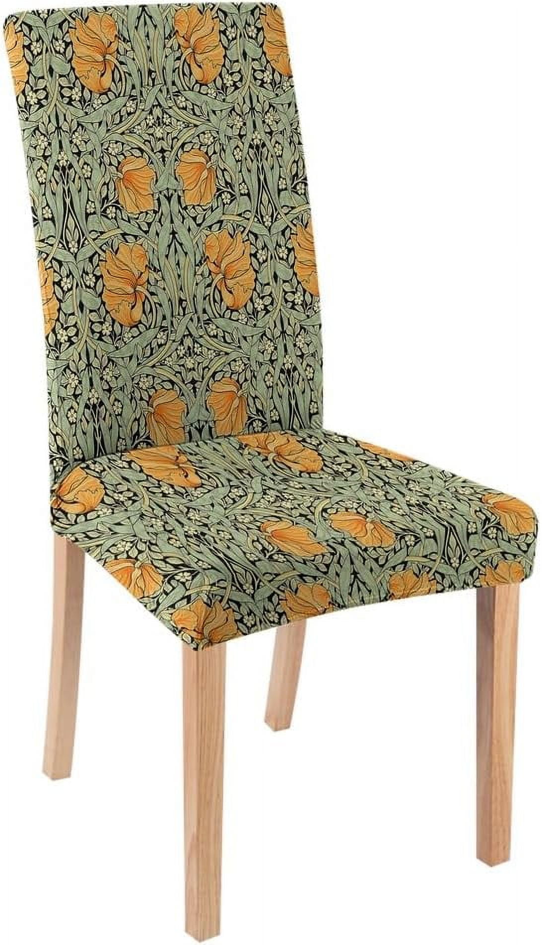 William Morris Chair Covers Set of 6 Sage Green Botanical Plant ...