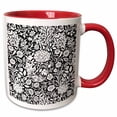 3drose, William Morris Cherwell Chintz Pattern in Black and White, 15oz ...