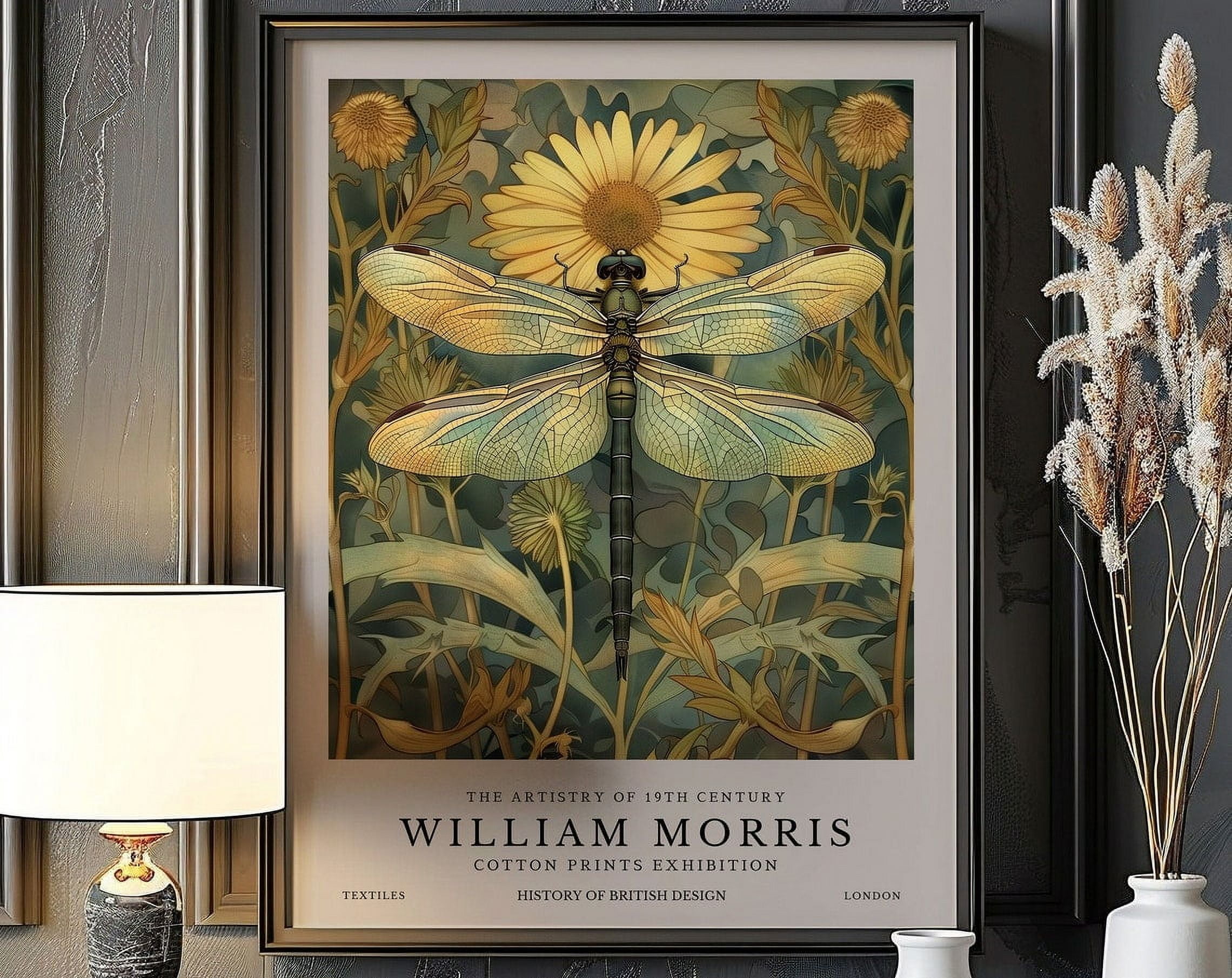 William Morris Dragonfly Print, William Morris Dragonfly Poster, William Morris Exhibition Print ...