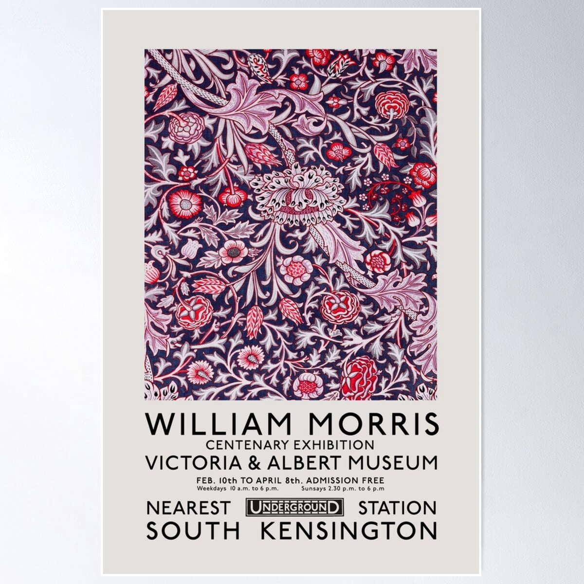William Morris Exhibition Poster, Art Nouveau, Victoria And Albert ...