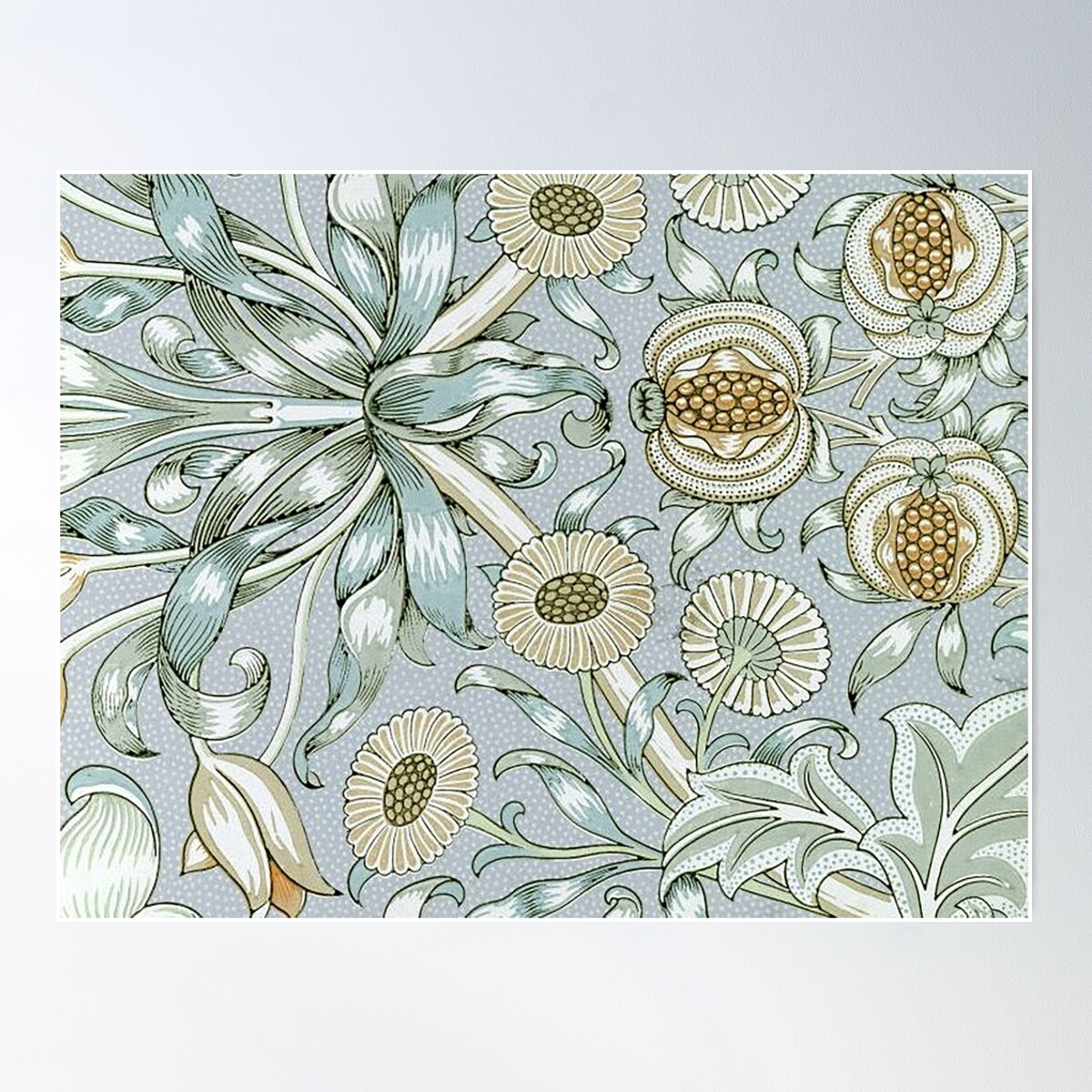 William Morris Floral Pattern Poster Wall Art, Modern Wall Decor For ...
