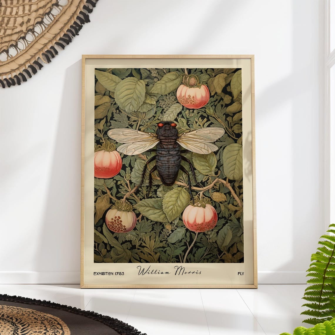 William Morris Fly Insect Print, Bug Botanical Poster, Vintage Nature ...