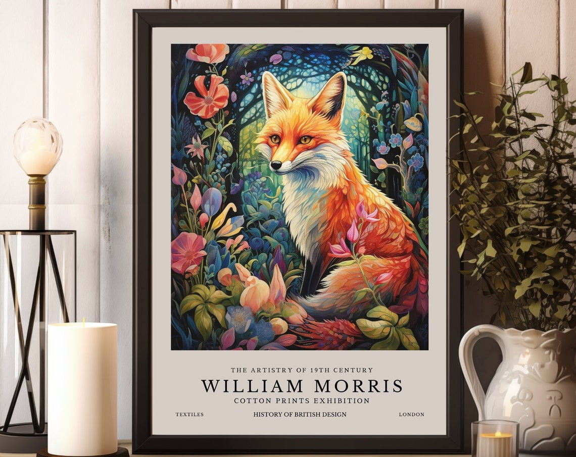 William Morris Fox Print, William Morris Exhibition Print, William ...