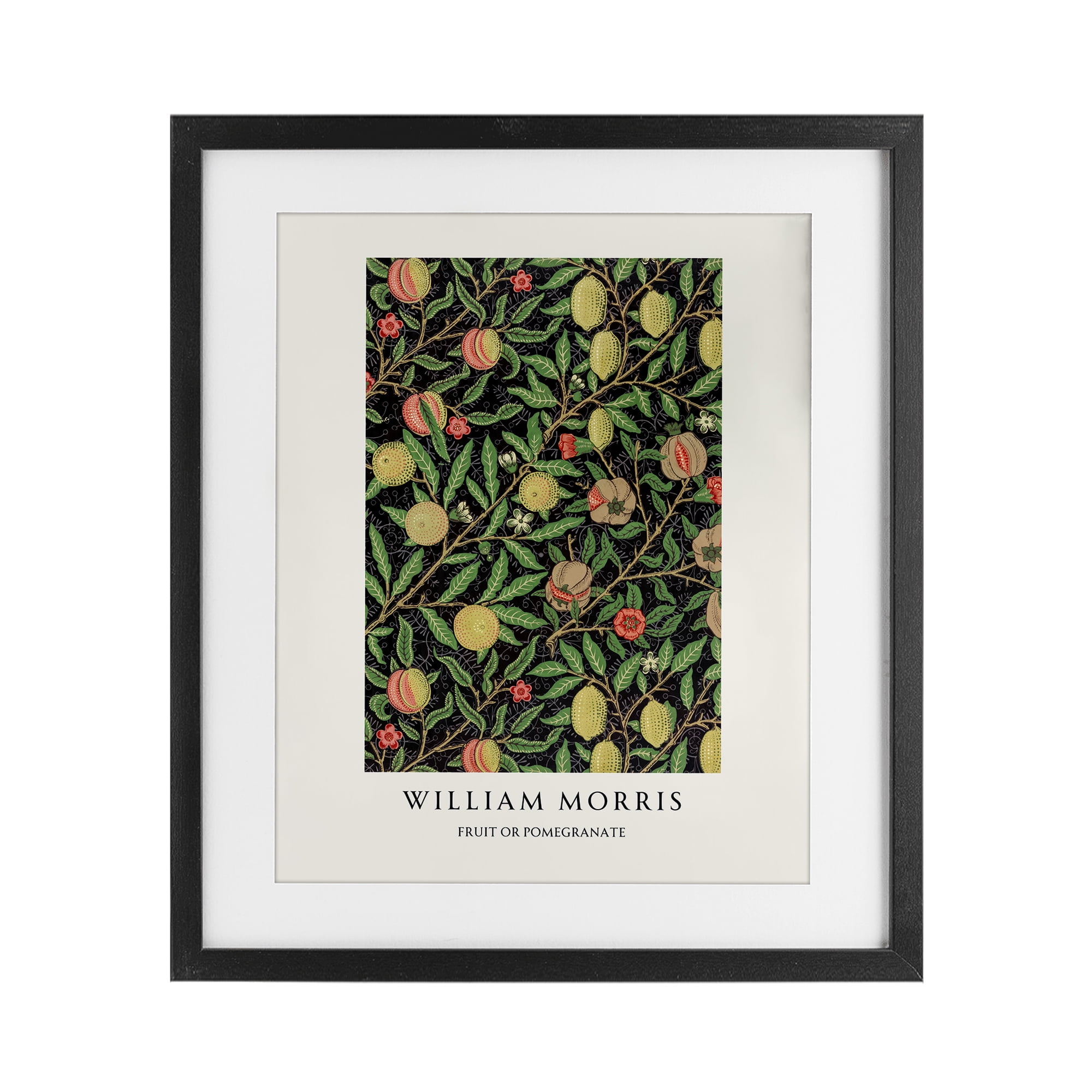 Stupell Industries William Morris Fruit Or Pomegranate Black Framed ...
