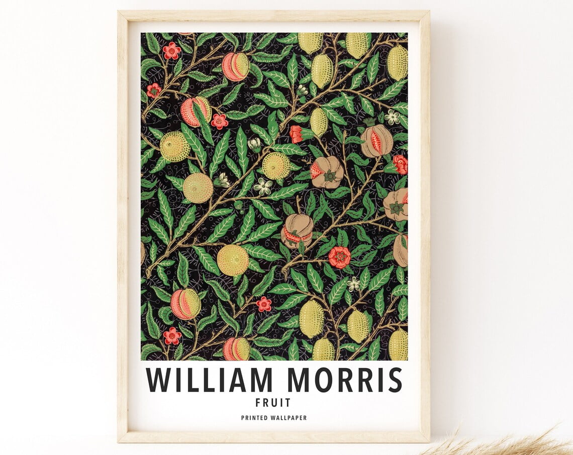 William Morris Fruit Print - Art Nouveau Exhibition Poster, Wallpaper ...