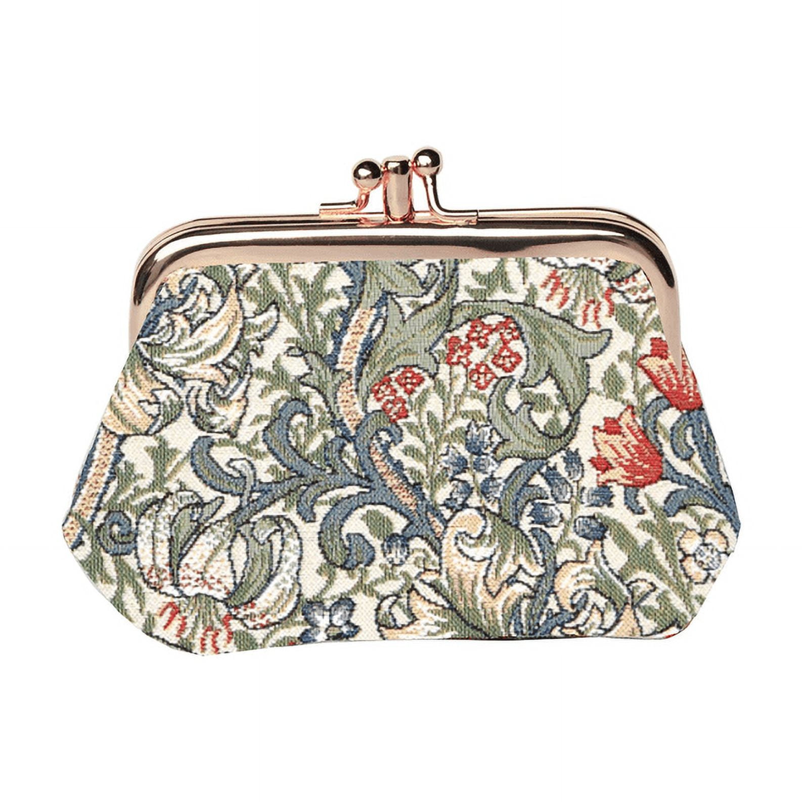 William Morris Golden Lily Coin Clasp Frame Purse Wallet - Walmart.com