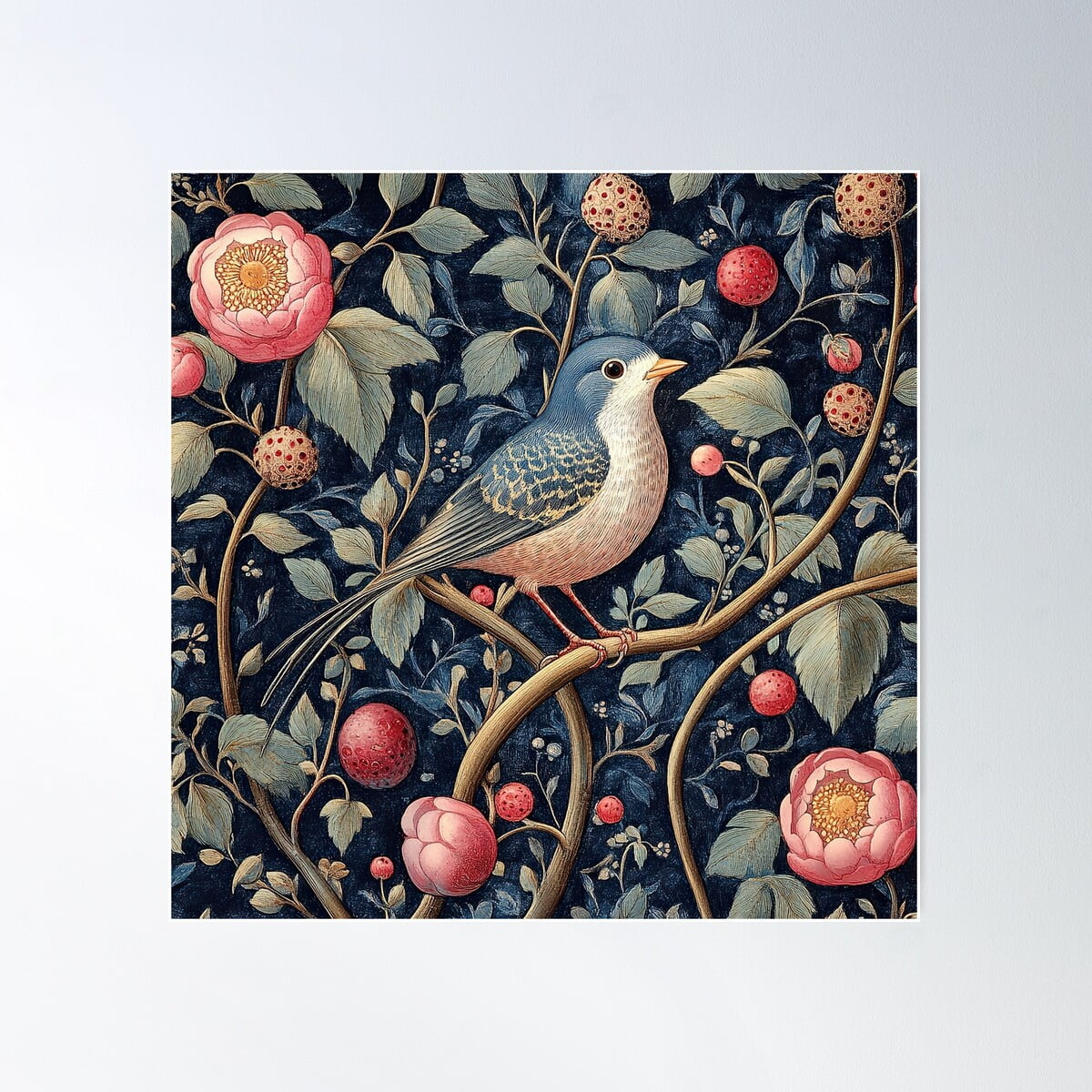 William Morris "Hidden Wing Tales" Poster Wall Art, Modern Wall Decor ...