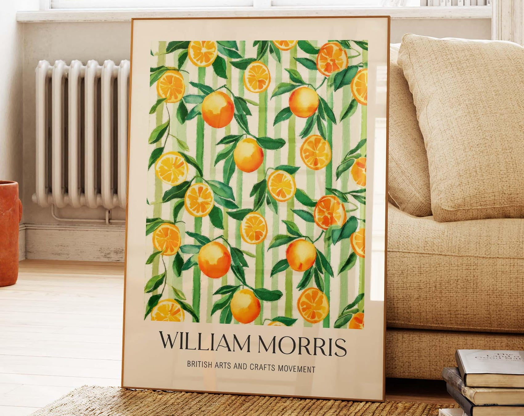 William Morris Inspired Oranges Poster, Citrus Fruits Morris Art ...