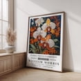 William Morris Inspired Orchid Floral Vintage Botanical Elegant White ...