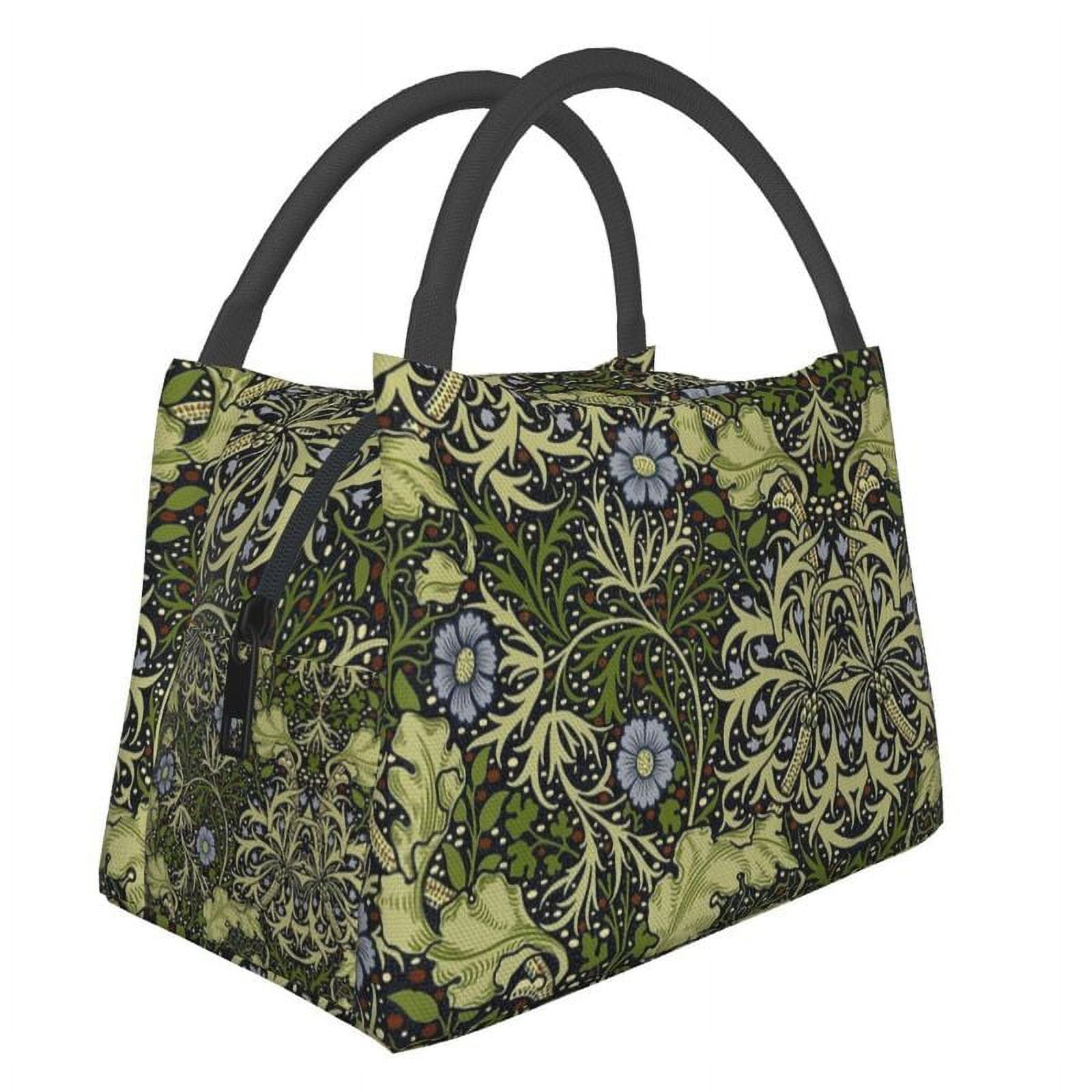 William Morris Insulated Lunch Bag for Women Portable Snakeshead Cooler ...